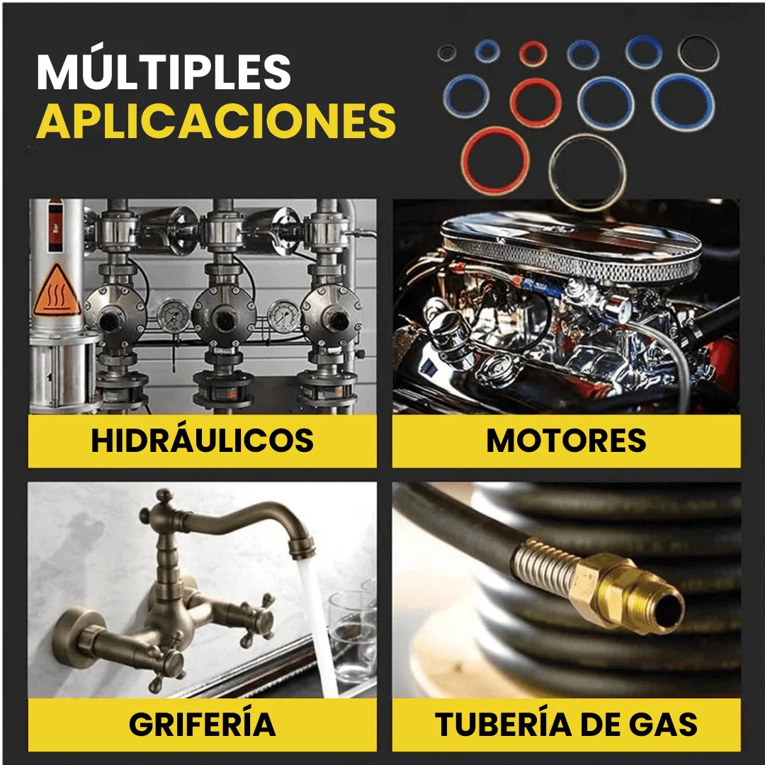 PACK X 245 DE ARANDELAS DE GOMA-METAL – GD